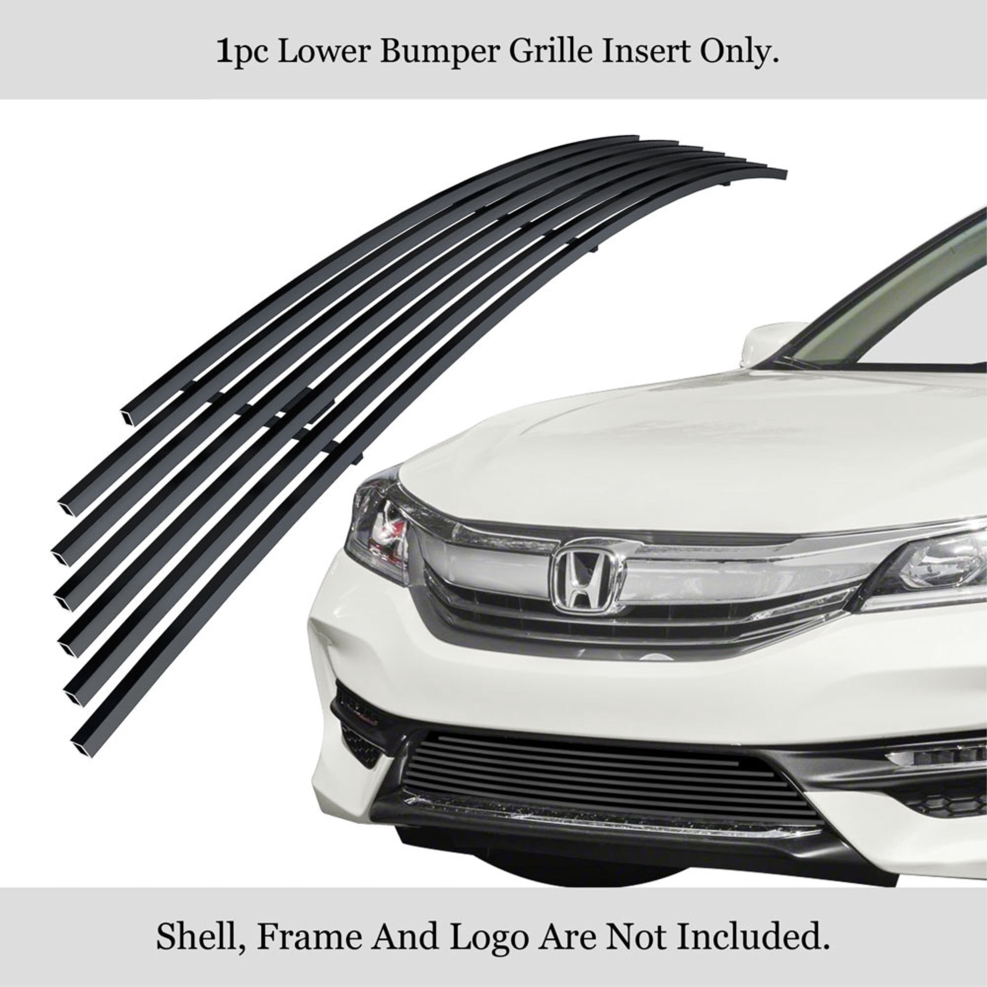 APS 2016-2017 Honda Accord Sedan Black Stainless Steel Billet Grille ...