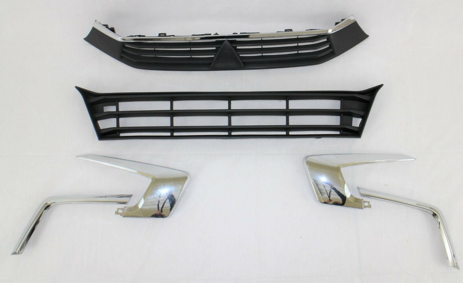 2016 - 2017 Outlander Sport RVR front bumper grille chrome trim set 6pc ...