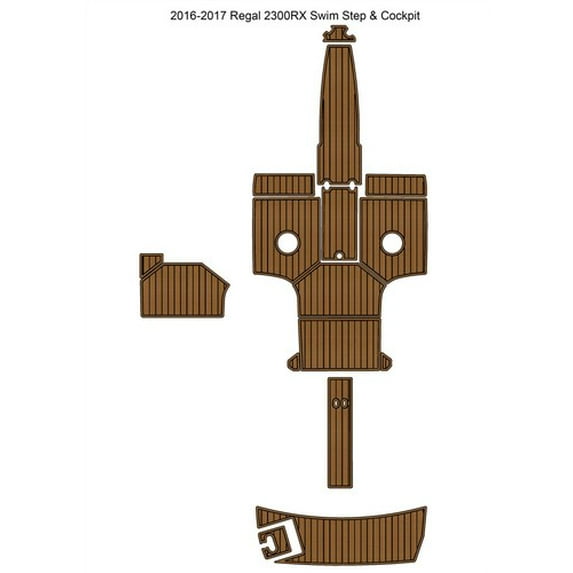 2016-2017 Regal 2300RX Swim Platform Cockpit Pad Boat EVA Foam Teak ...