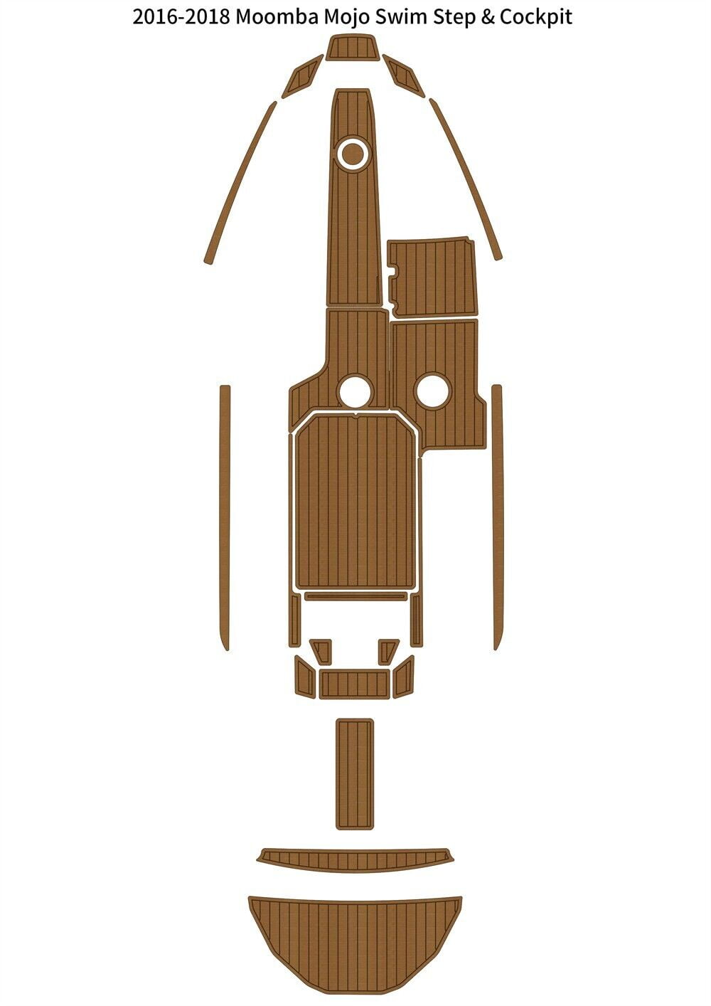 2016-2018 Moomba Mojo Swim Step Platform Cockpit Mat Boat EVA Teak ...