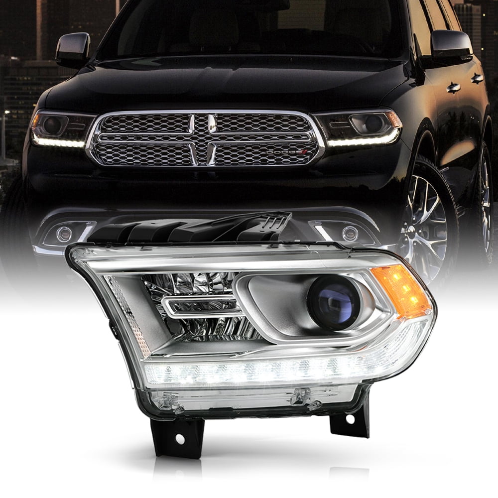 2016-2020 Dodge Durango Halogen Chrome Trim LED DRL Projector Headlight ...