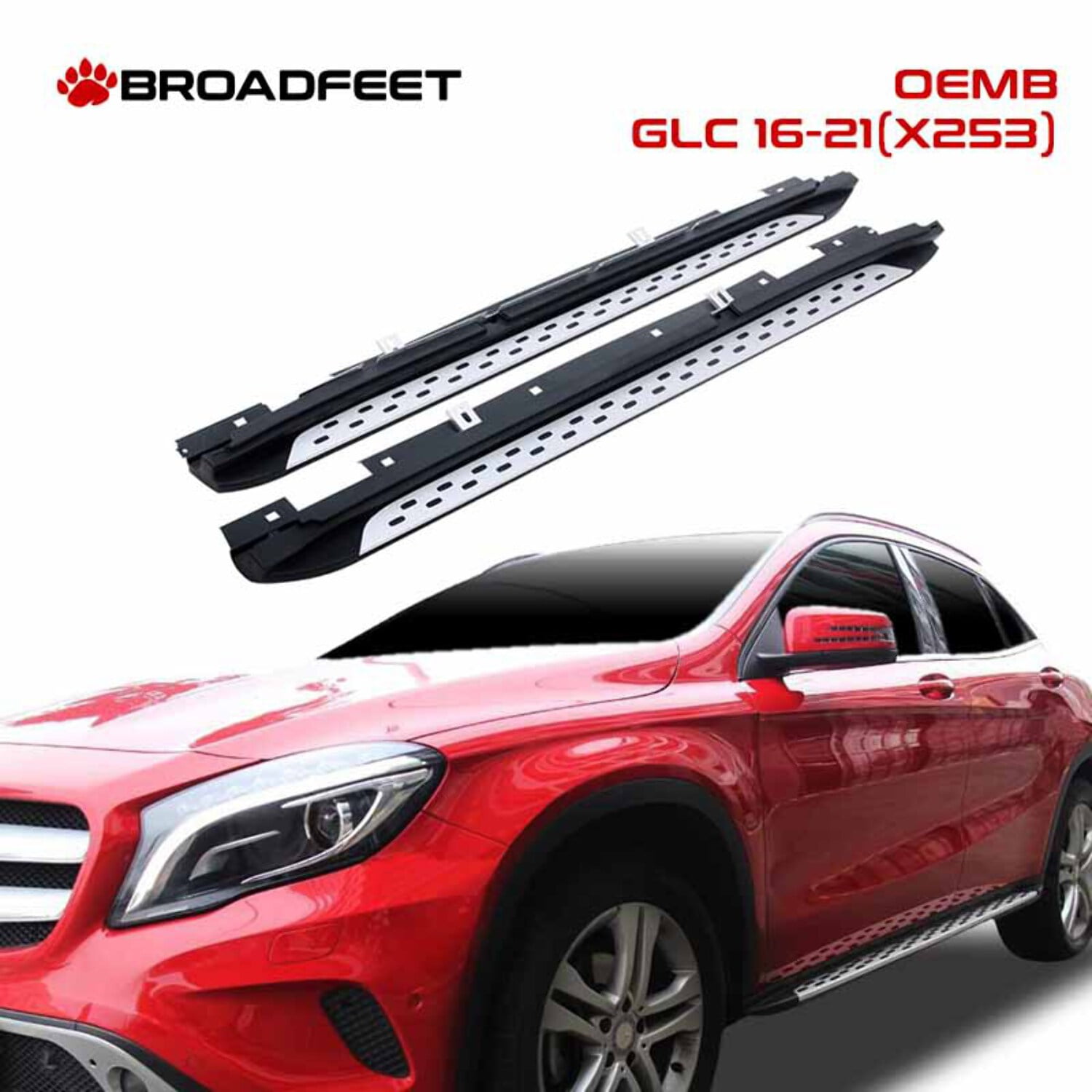 2016-2021 Mercedes-Benz GLC OE Style Aluminium Side Running Boards by ...