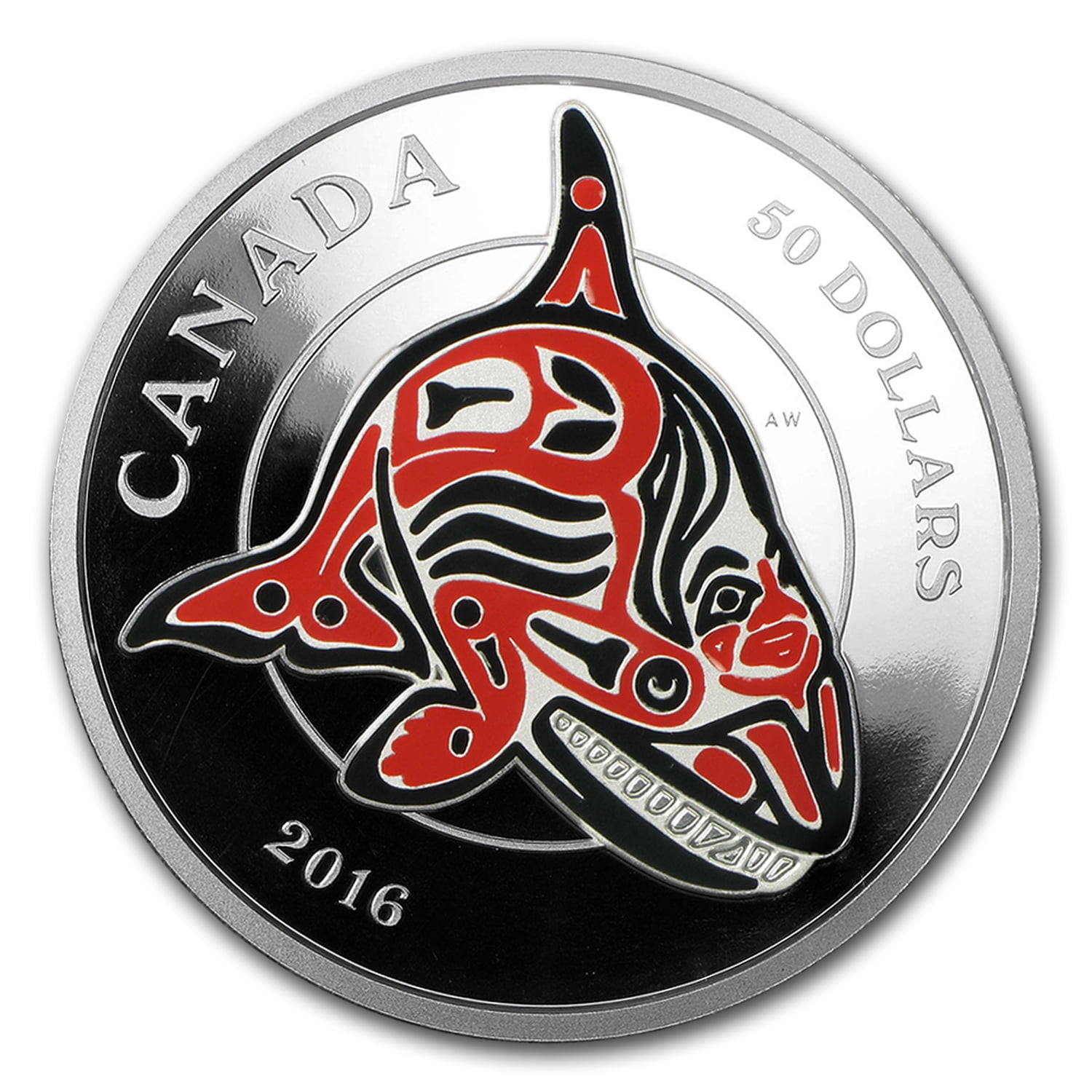 2016 5 oz Silver Mythical Realms of the Haida: Orca (Coin Only ...
