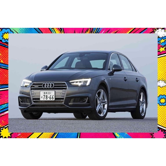 2016 Audi A4 Sedan S Line JP - Pop Art Edition | 20x30 Inch Glossy ...