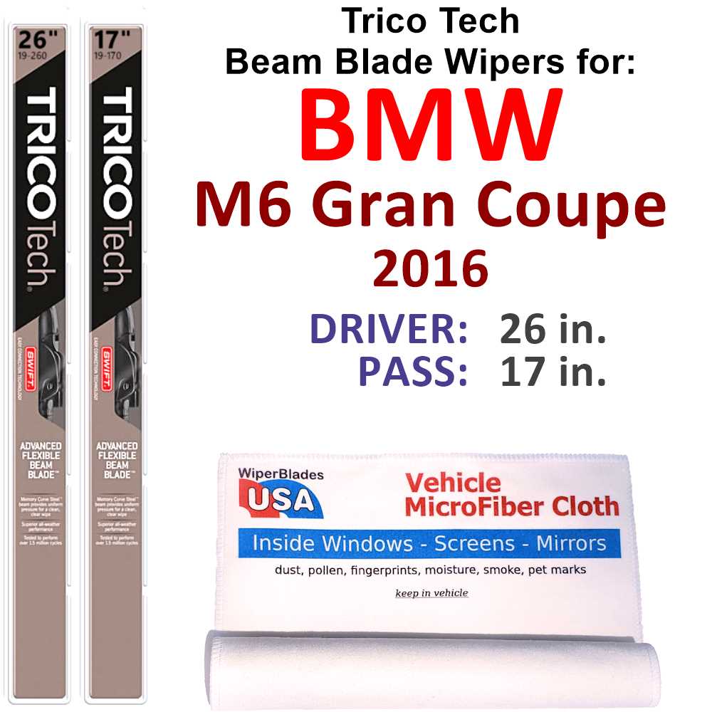 2016 BMW M6 Gran Coupe Beam Blade Wipers (Set of 2) - Walmart.com