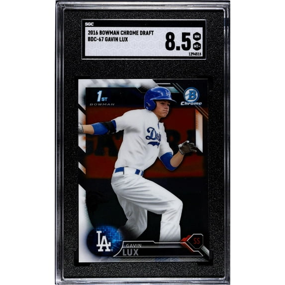 2016 Bowman Chrome Draft Gavin Lux #BDC-67 SGC 8.5 - Walmart.com