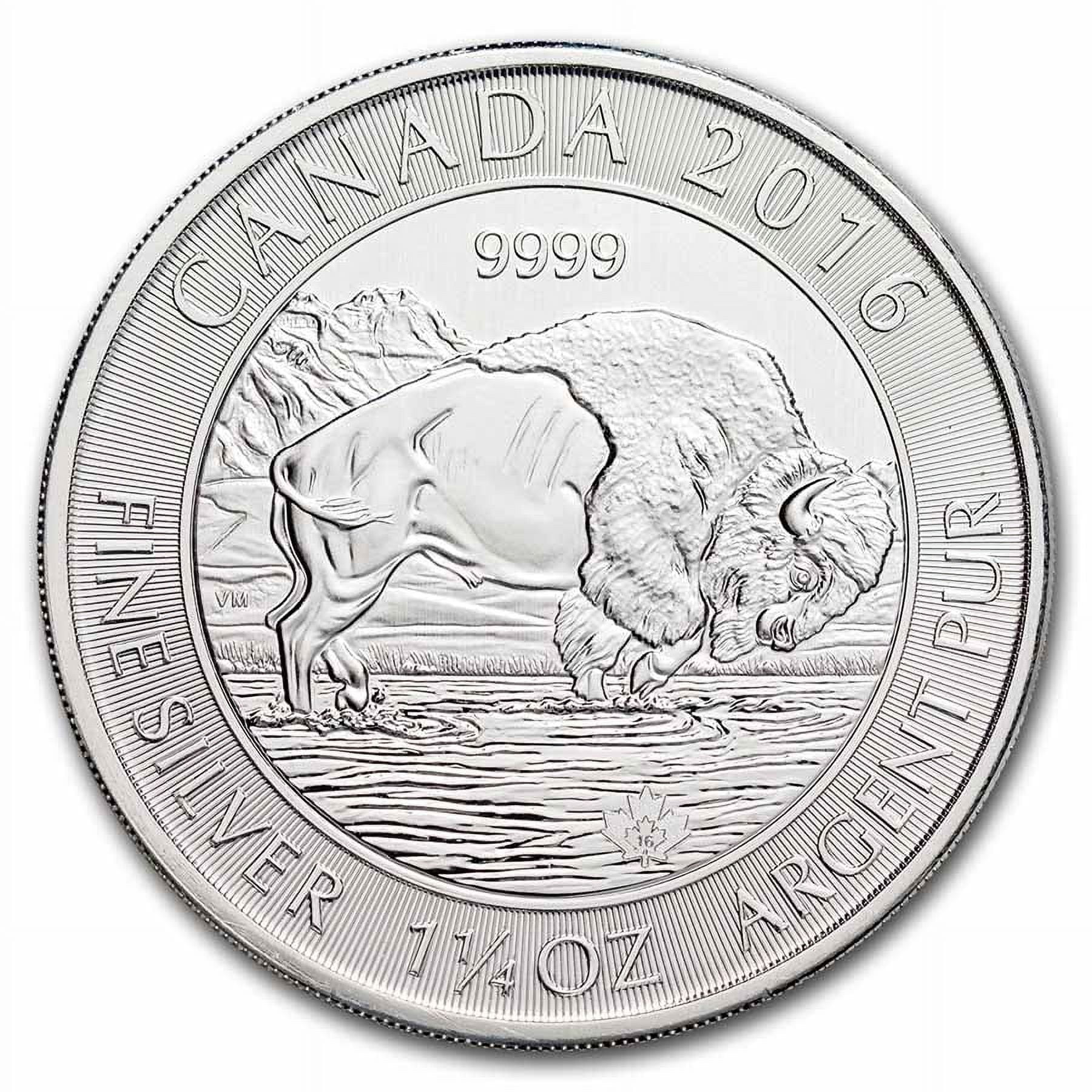 2016 Canada 1.25 oz Silver $8 Bison BU (Milk Spots) - Walmart.com