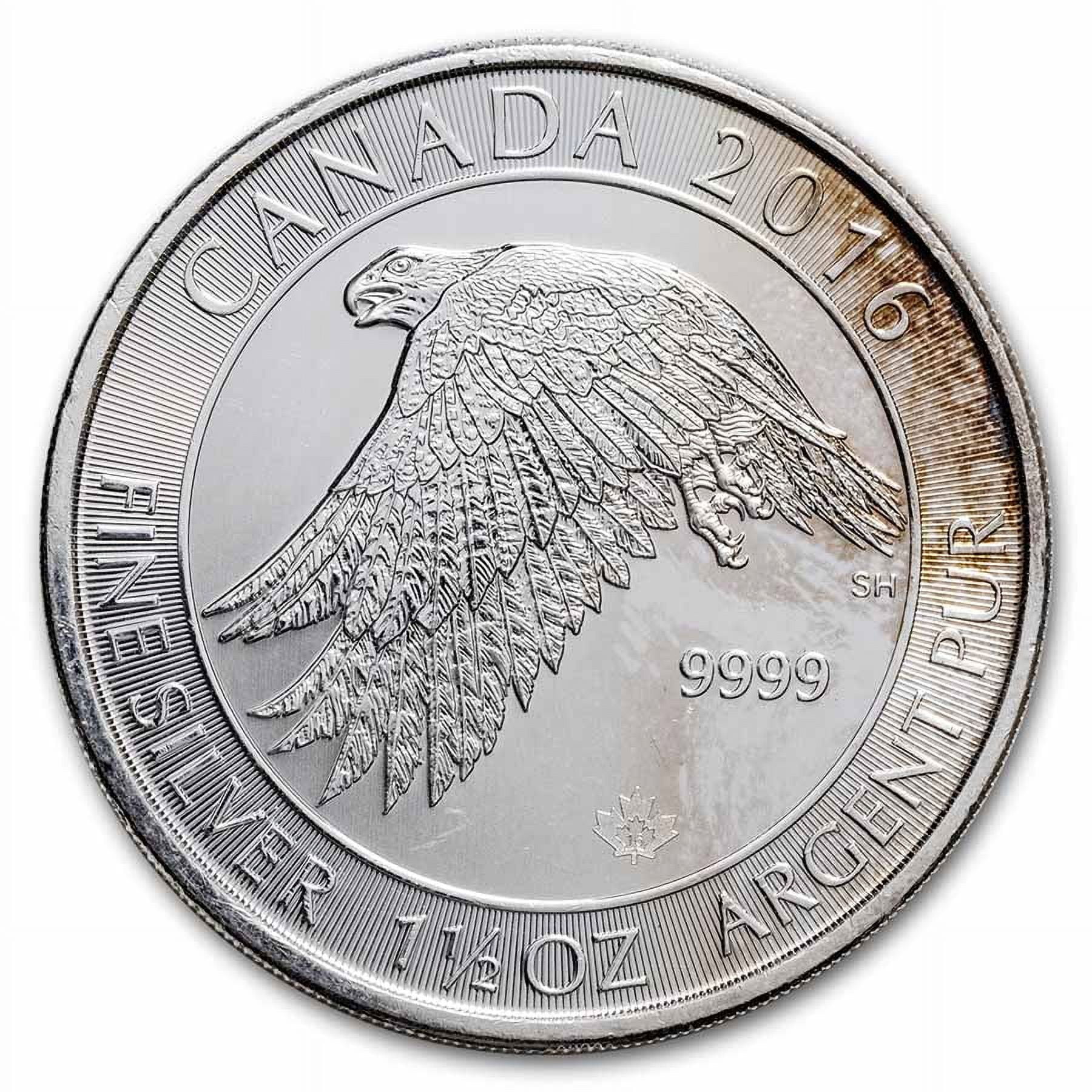 2016 Canada 1.5 oz Silver $8 White Falcon (Abrasions) - Walmart.com