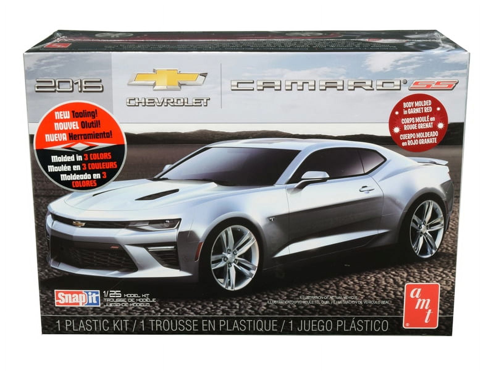 2016 Chevrolet Camaro SS Skill 1 Snap Model Kit 1/25 Scale Model by AMT ...