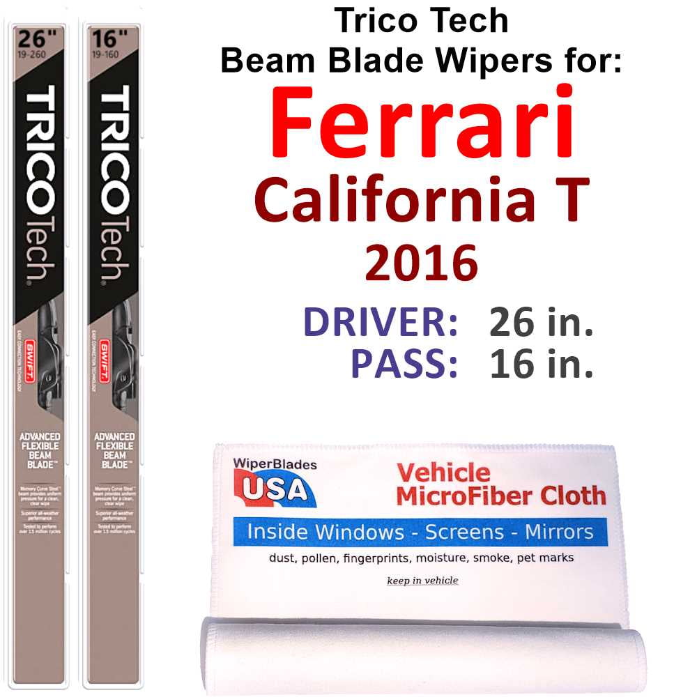 2016 Ferrari California T Beam Blade Wipers (Set of 2) - Walmart.com