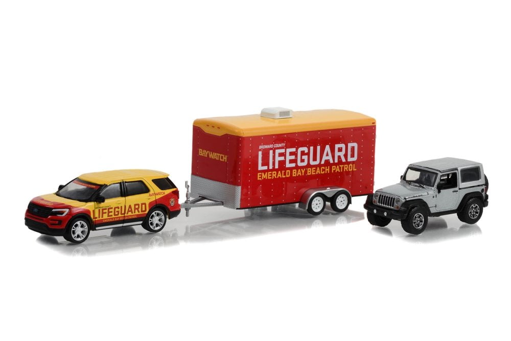 2016 Ford Explorer & 2013 Jeep Wrangler w/Hauler, Baywatch - Greenlight ...
