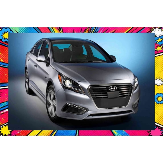 2016 Hyundai Sonata Phev - Pop Art Edition | 20x30 Inch Laminated ...