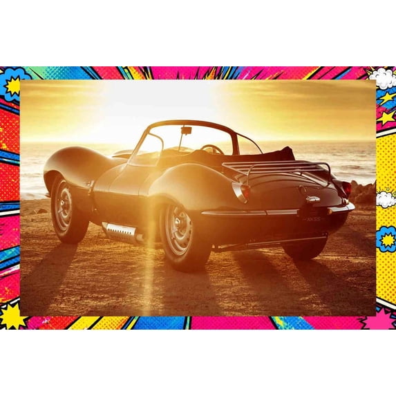 2016 Jaguar XKSS Continuation Style B - Pop Art Edition | 12x18 Inch ...