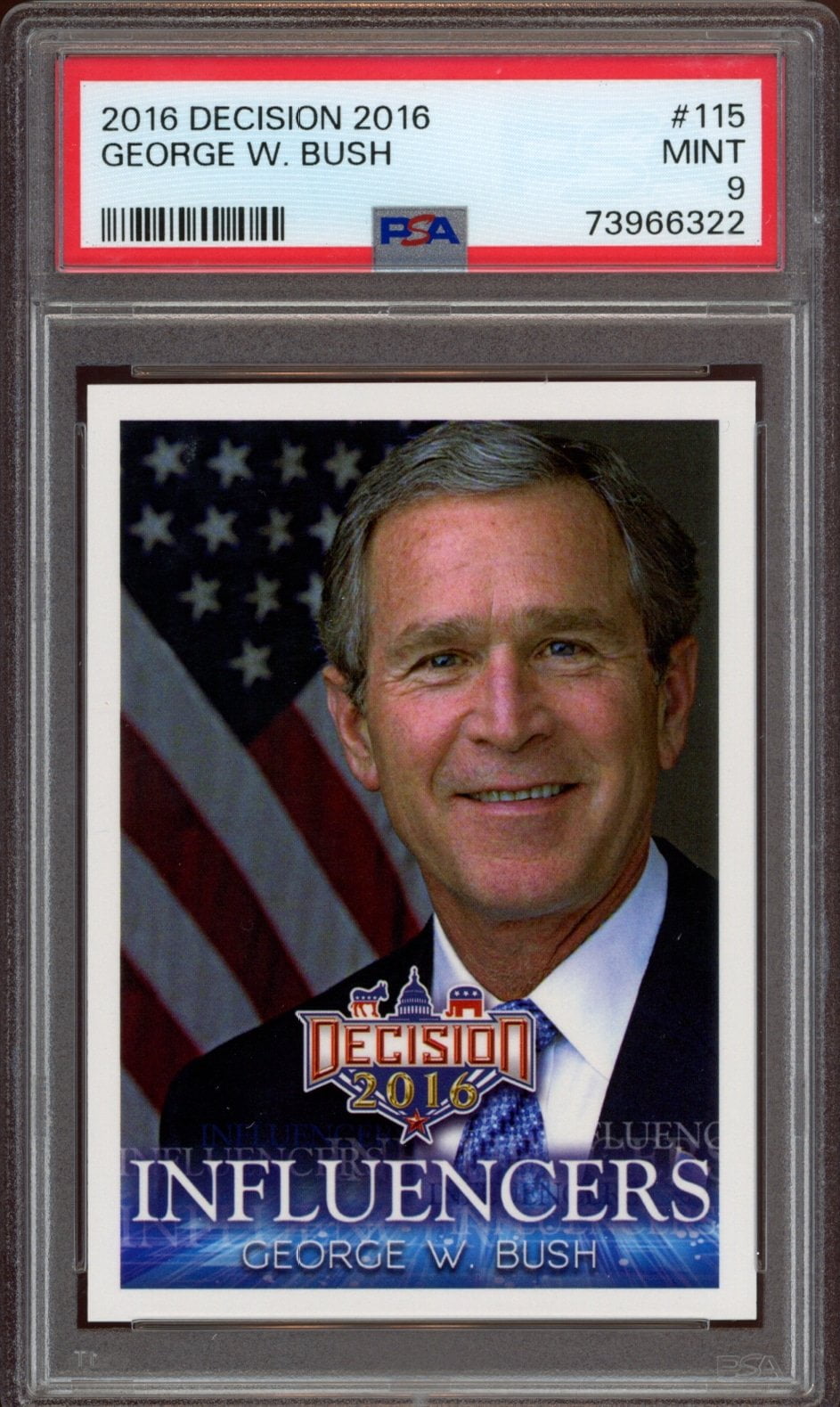 2016 Leaf Decision George W. Bush Influencers #115 (PSA 9) - Walmart.com