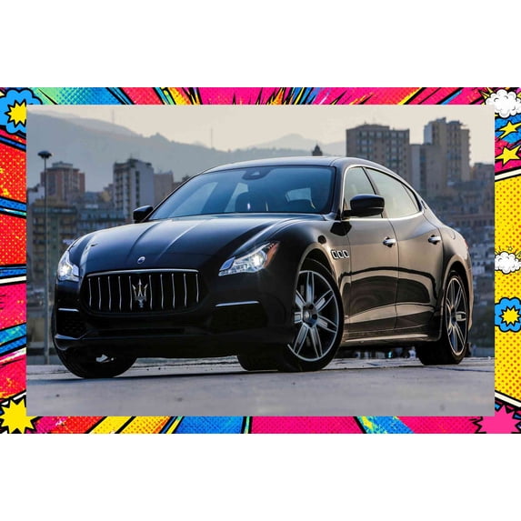 2016 Maserati Quattroporte GTS GranLusso Car Poster - Pop Art Edition ...