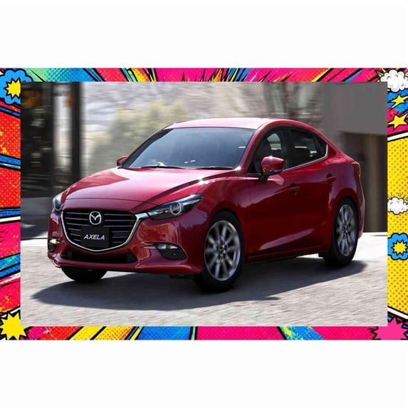 2016 Mazda Axela Sedan - Pop Art Edition | 24x36 Inch Glossy Laminated ...