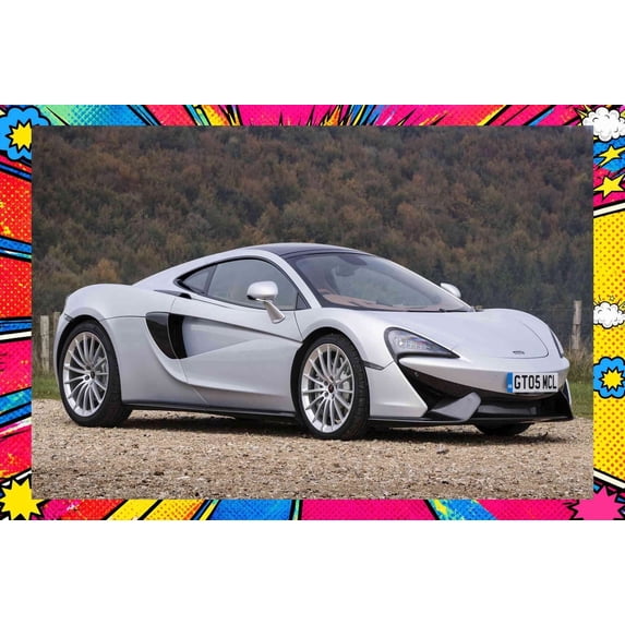 2016 McLaren 570GT UK - Pop Art Edition | 24x36 Inch Laminated Poster ...