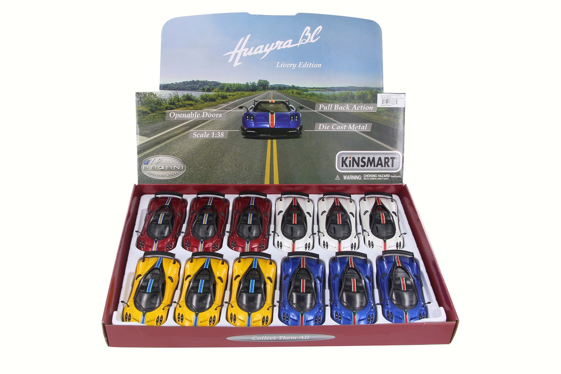 2016 Pagani Huayra BC with Decals Diecast Car Package - Box of 12 1/38 ...
