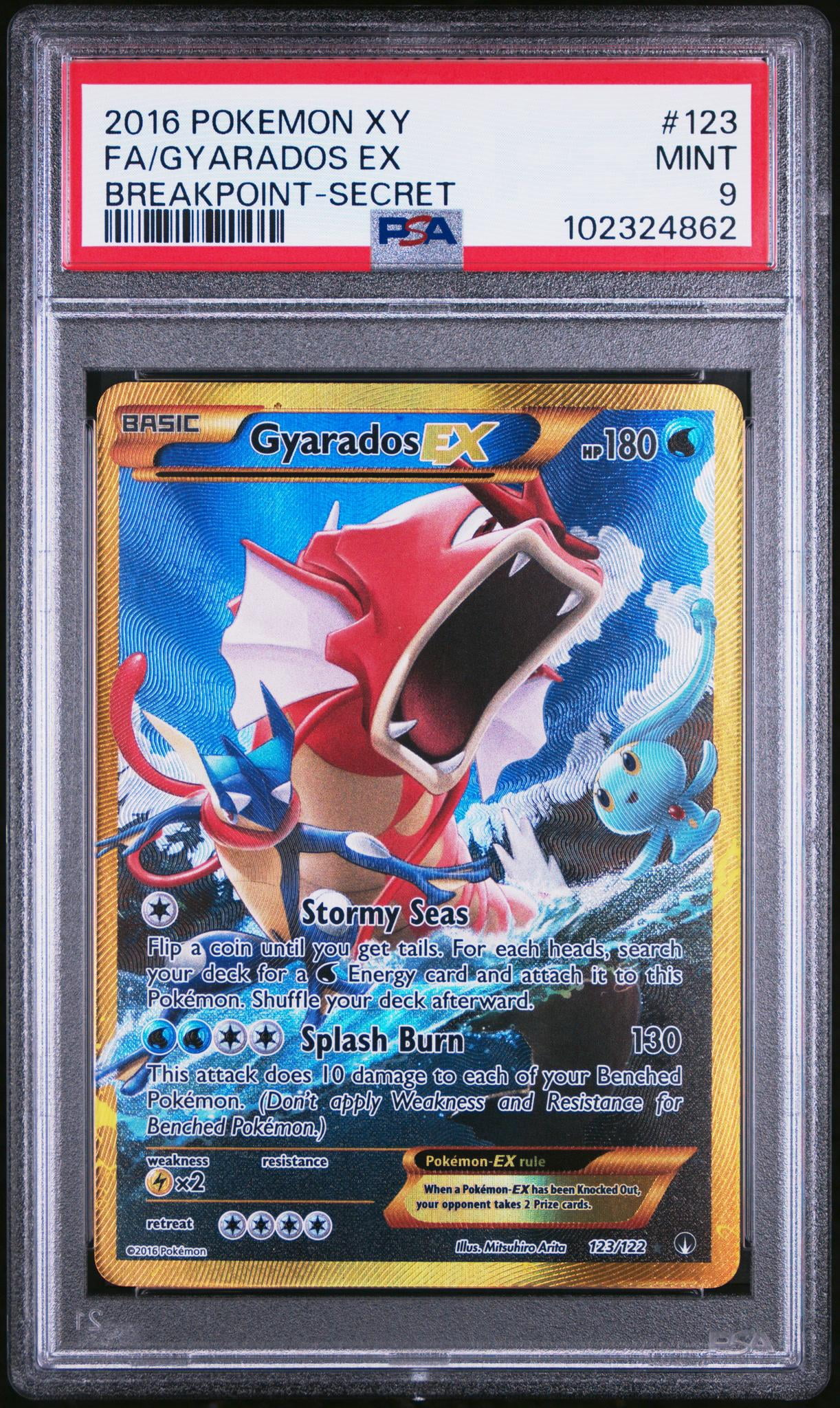 2016 Pokemon XY Breakpoint Secret Rare Gyarados Ex #123 PSA 9 - Walmart.com