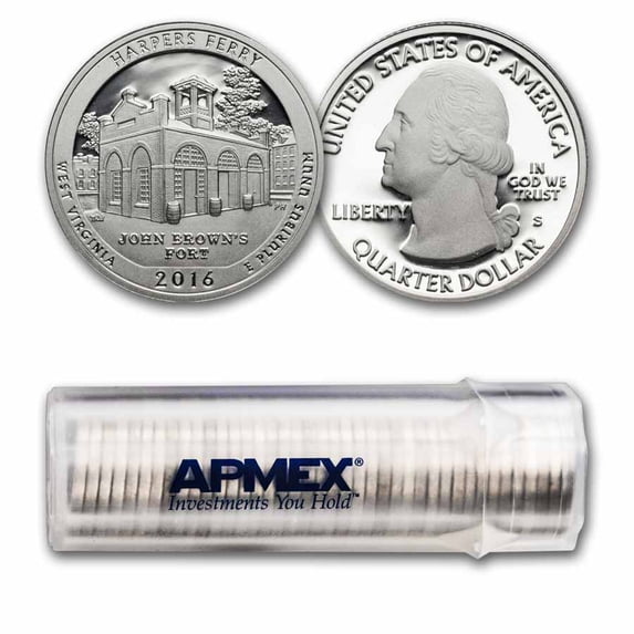 2016-S ATB Quarter Harper's Ferry 40-Coin Roll Proof (Silver) - Walmart.com