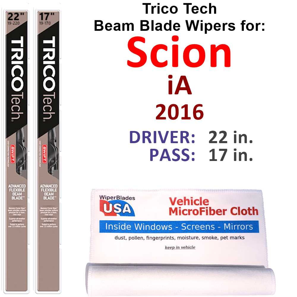 2016 Scion iA Beam Blade Wipers (Set of 2) - Walmart.com