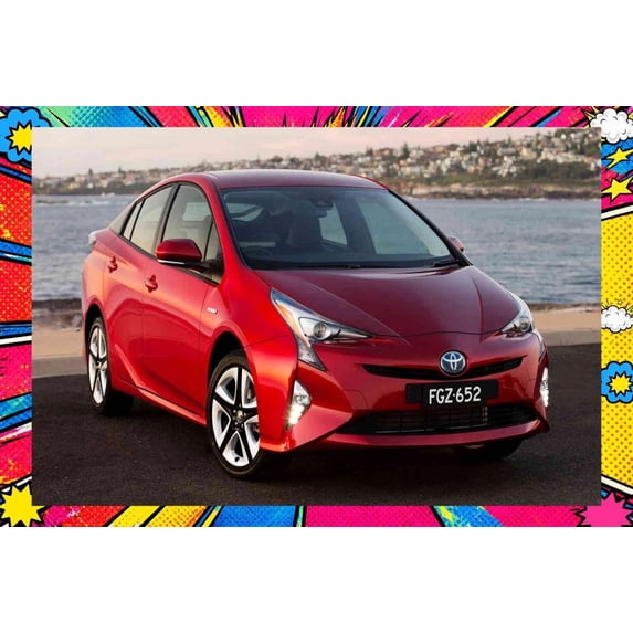 2016 Toyota Prius AU - Pop Art Edition | 24x36 Inch Rolled Canvas Print ...
