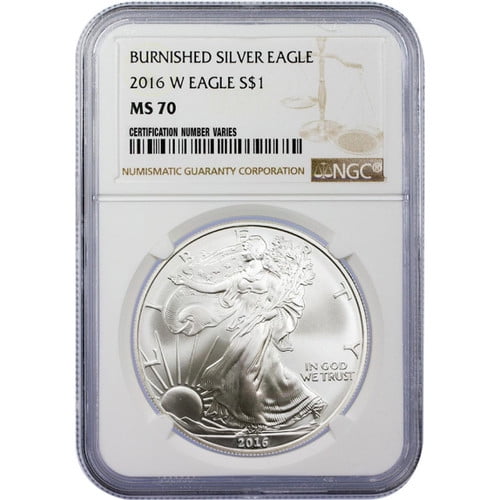 2016-W Burnished Silver Eagle NGC MS70 (Lettered Edge) - Walmart.com