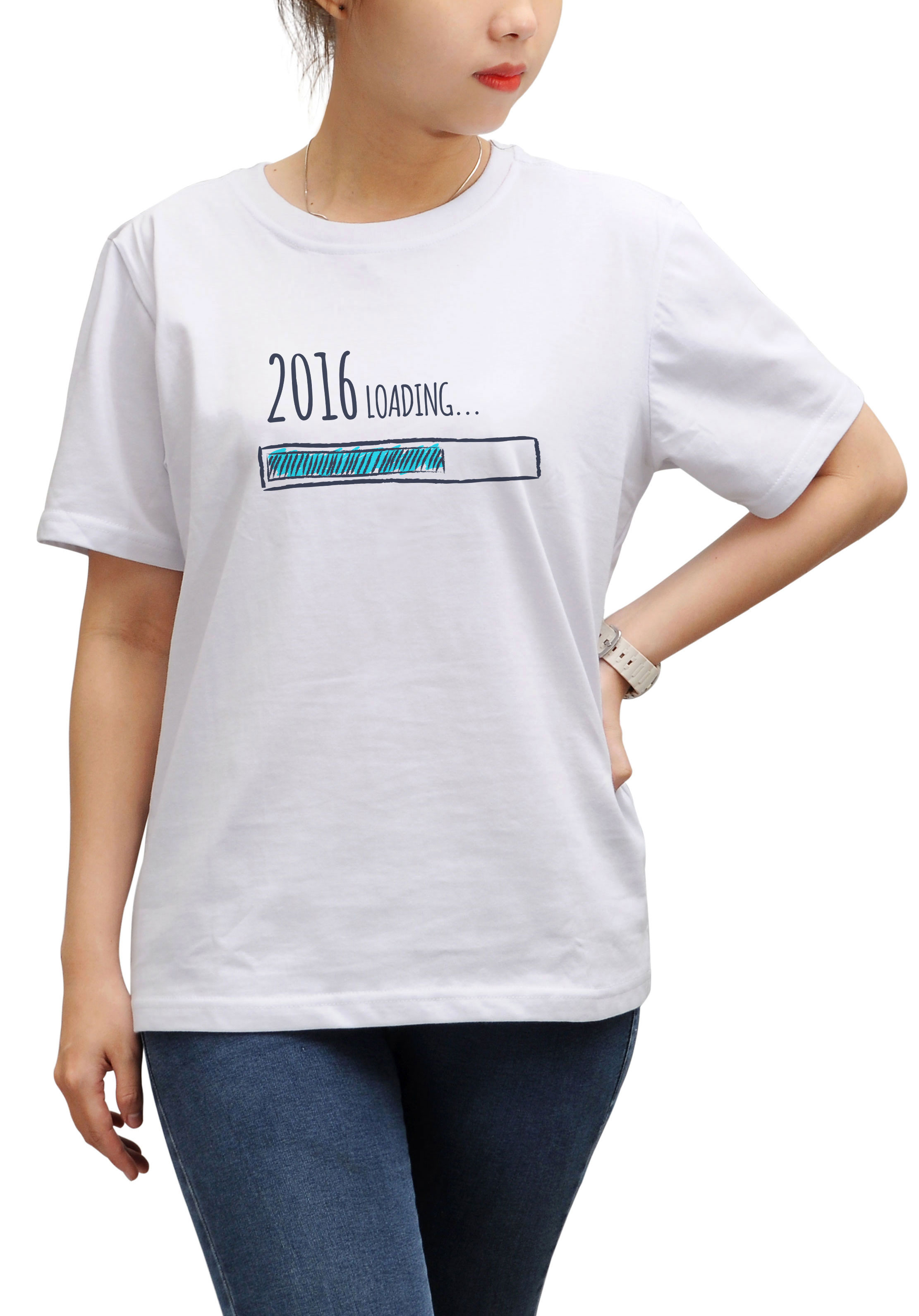 2016 loading Printed Cotton Short Sleeves Loose Top Tee Shirt WTS_17 S ...