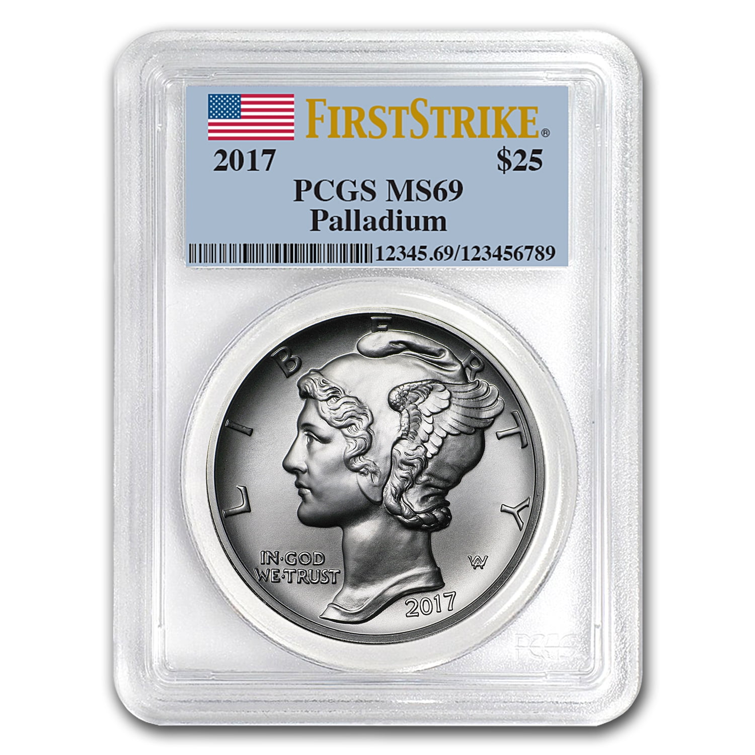 2017 1 oz American Palladium Eagle MS-69 PCGS (FS) - Walmart.com