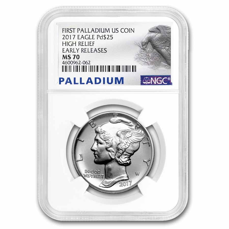 2017 1 oz American Palladium Eagle MS-70 NGC - Walmart.com