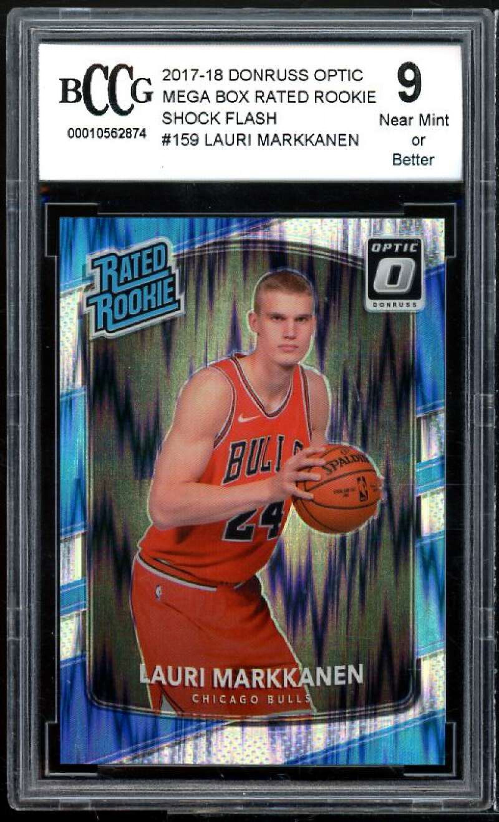 2017-18 Donruss Optic Mega Box Shock Flash 159 # Markkanen Rookie BGS ...