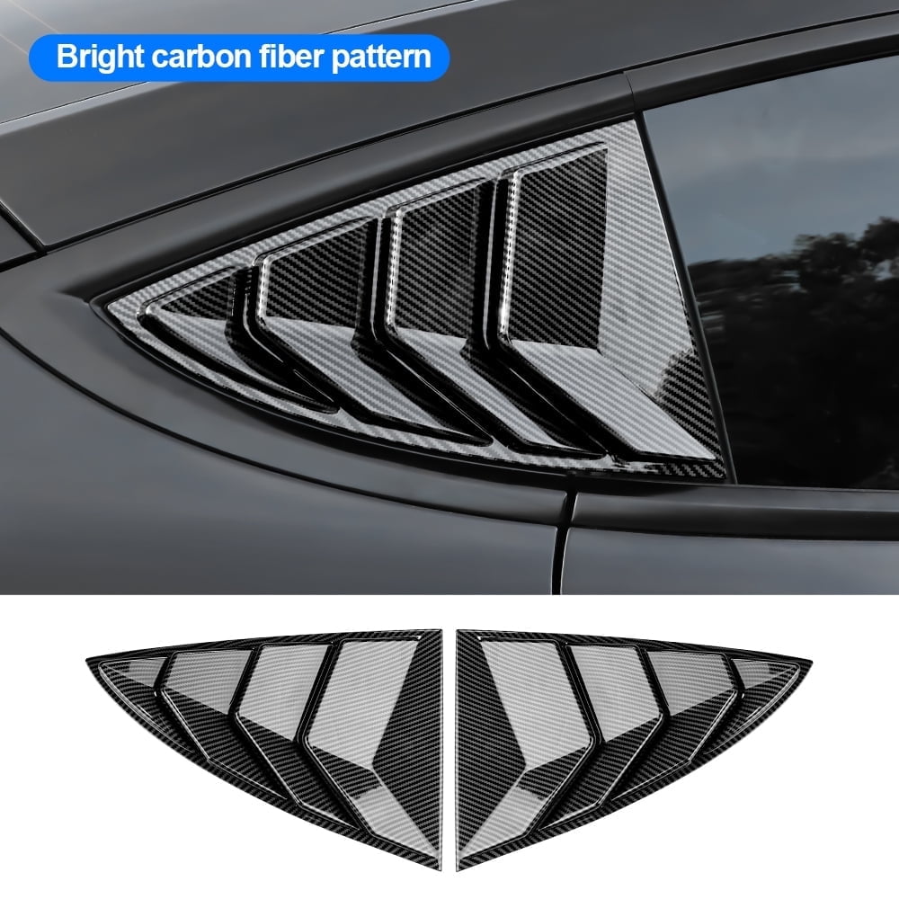 For 2017-2024 Tesla Model 3 Rear Side Window Louvers Air Vent Scoop ...
