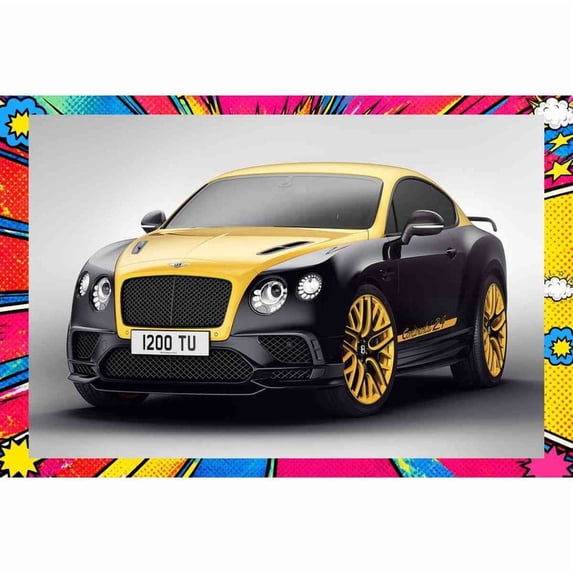 2017 Bentley Continental 24 - Pop Art Edition | 24x36 Inch Laminated ...