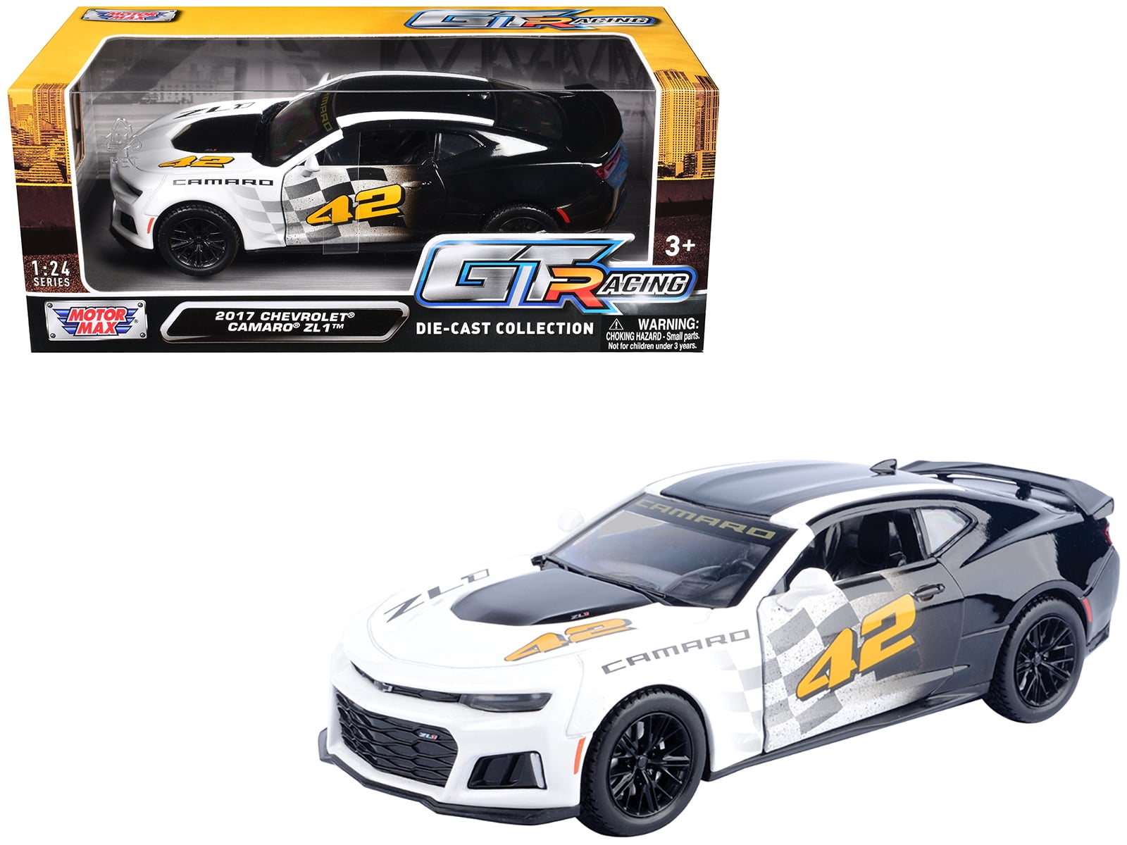 2017 Chevrolet Camaro ZL1 #42 Black and White "GT Racing" Series 1/24 ...