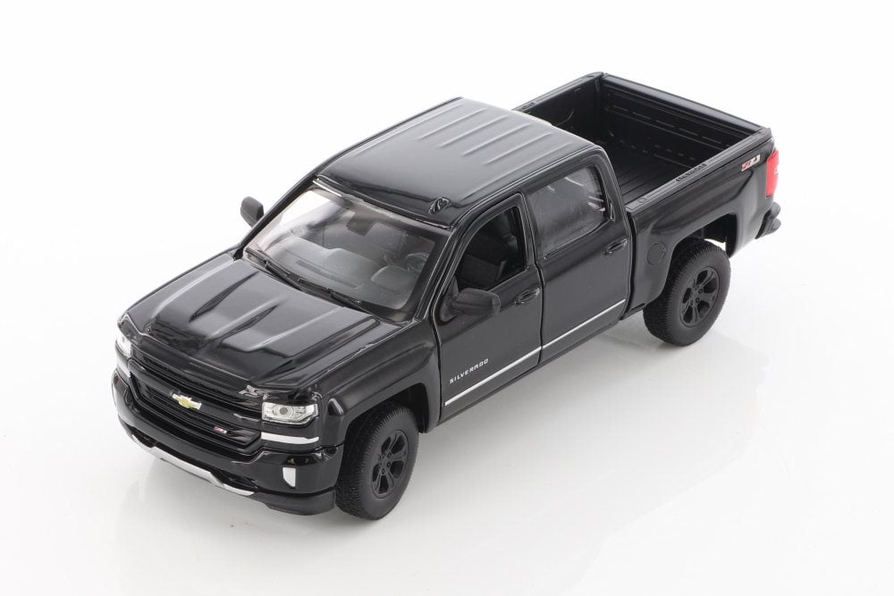 2017 Chevy Silverado Pickup, Black - Welly 24083/4D - 1/29 scale ...