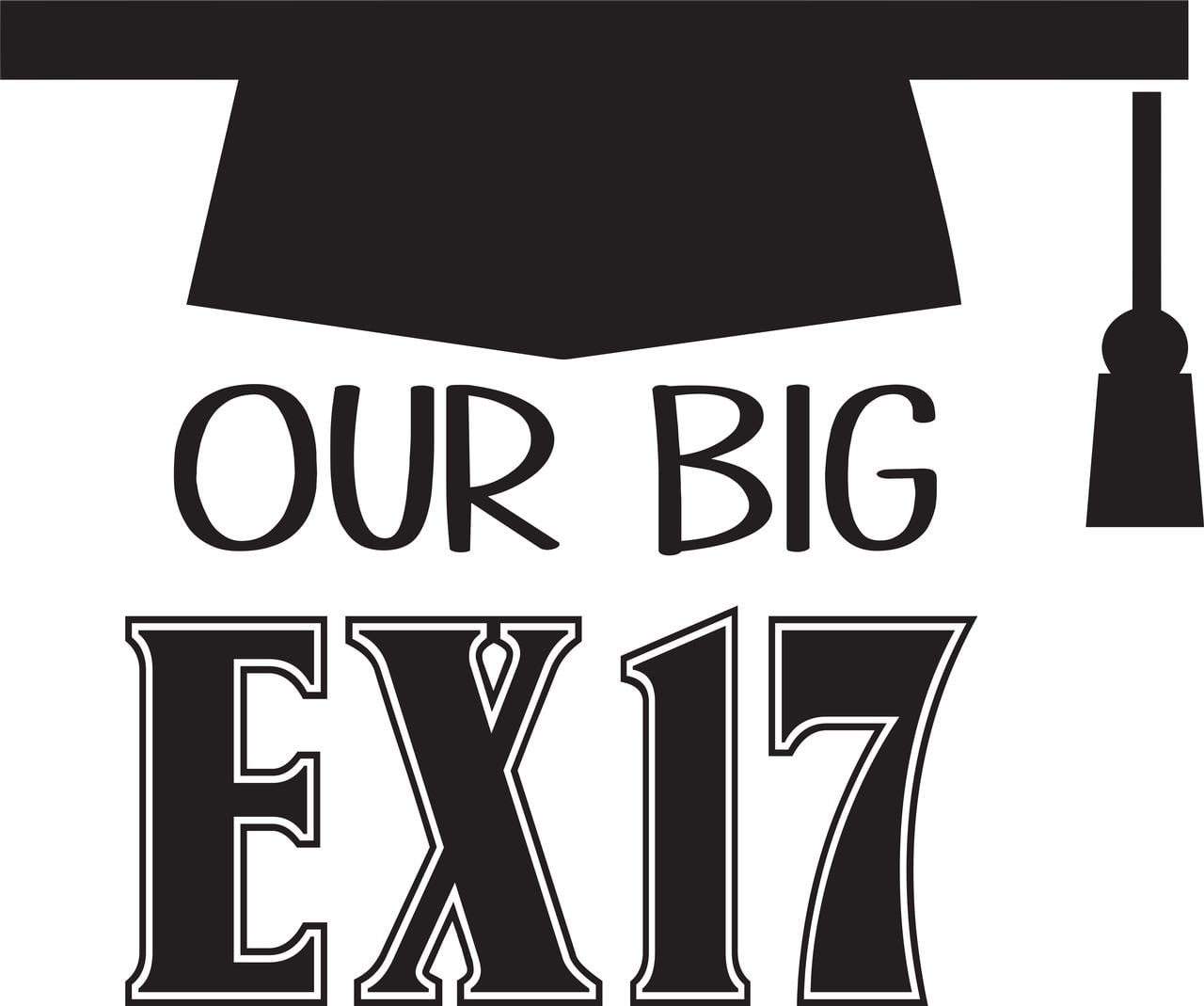 2017 Graduation Vinyl Wall Decal - Grad Party DÃ©cor | 20"x20 ...