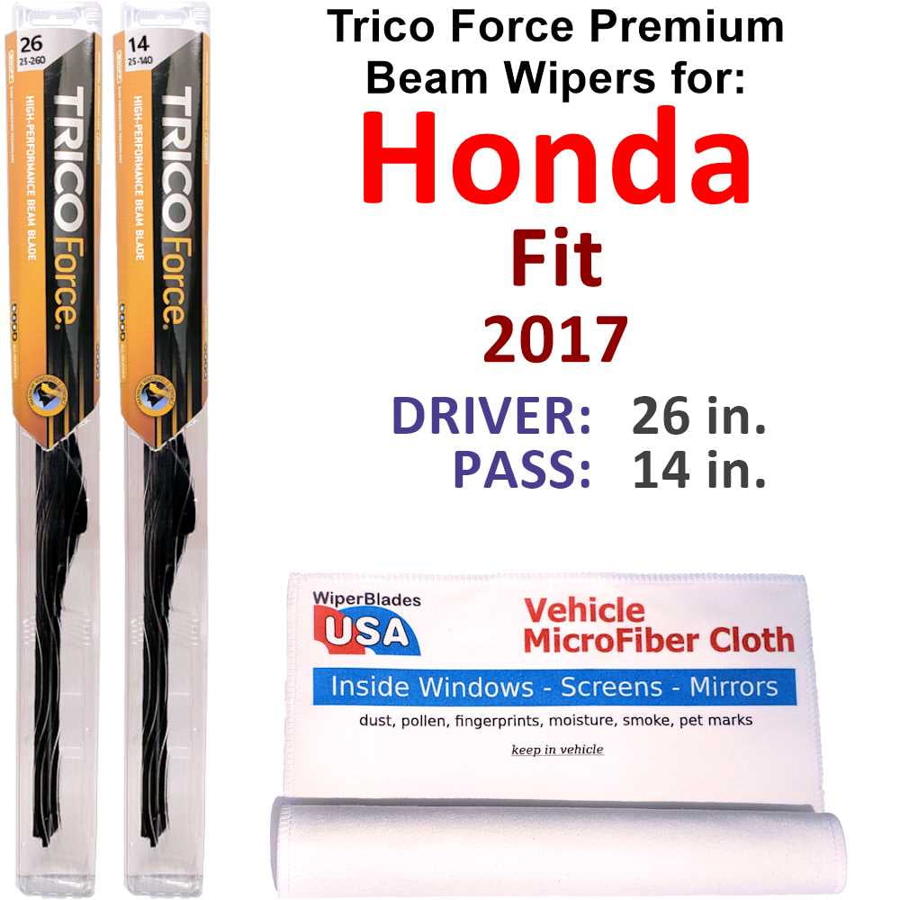 2017 Honda Fit Performance Beam Wipers (Set of 2) - Walmart.com