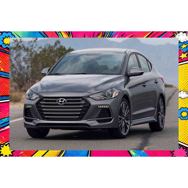 2017 Hyundai Elantra Sport - Pop Art Edition | 24x36 Inch Laminated ...