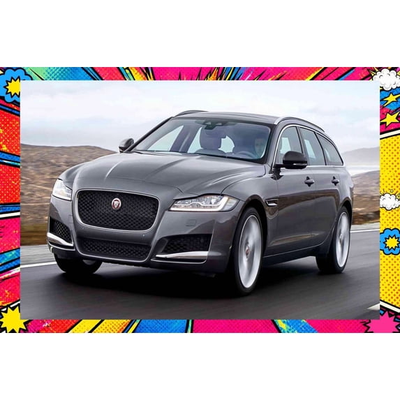 2017 Jaguar XF Sportbrake - Pop Art Edition | 24x36 Inch Laminated ...