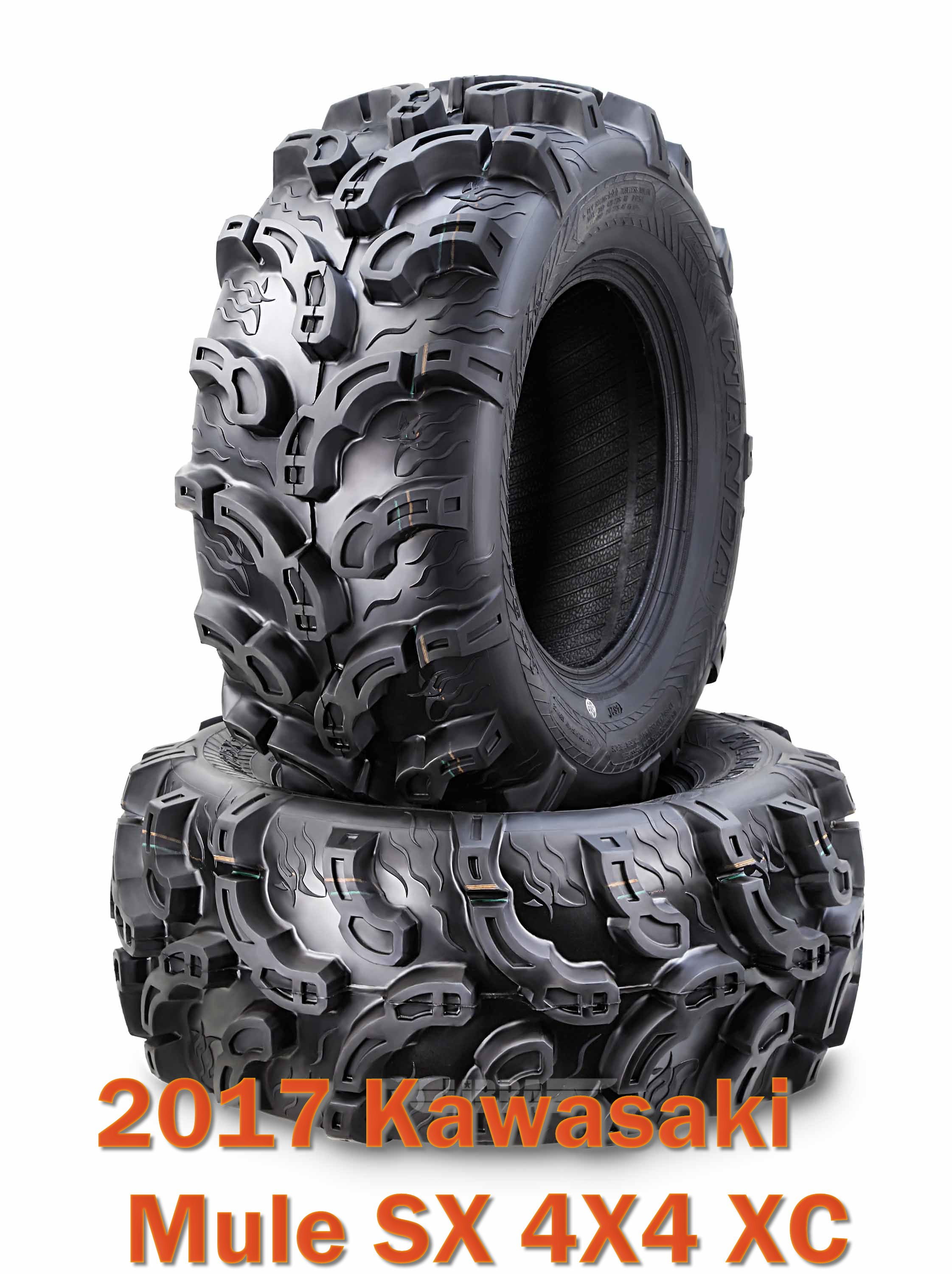 2017 Kawasaki Mule SX 4X4 XC ATV Front Tire Set 26x9-12 Super Lug Mud ...