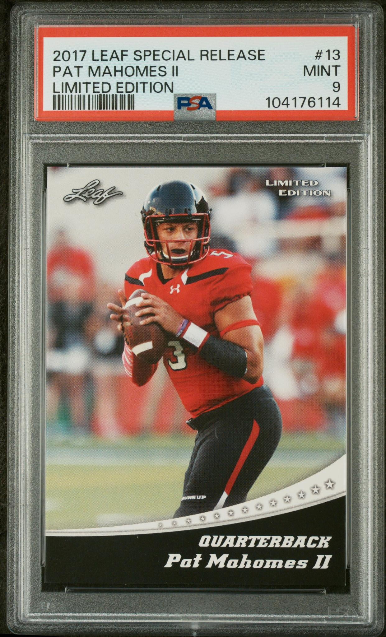 2017 Leaf Special Release Limited Edition Pat Mahomes II #13 PSA 9 ...