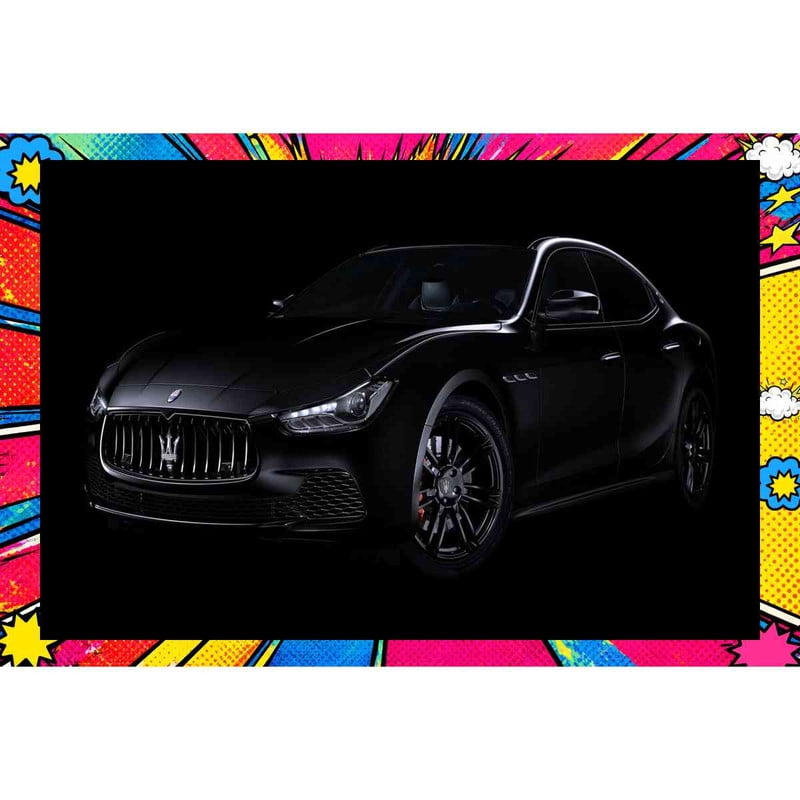 2017 Maserati Ghibli Nerissimo - Pop Art Edition | 12x18 Inch Laminated ...