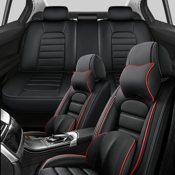 2017 for NISSAN ROGUE SPORT Car Seat Cover, Black and Red Edges Car ...