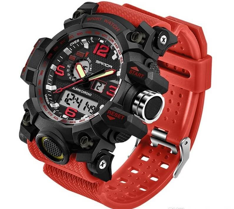 2017 New Fashion Sanda Brand Dual time Digital Sport Watch Waterproof S-Shock Men's Luxury Led ...