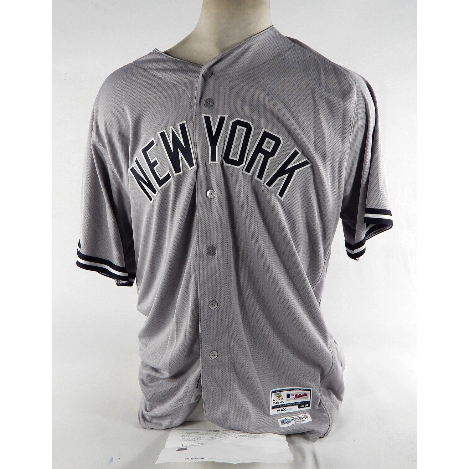 2017 New York Yankees Chris Carter #48 Game Used Grey Jersey Opening ...