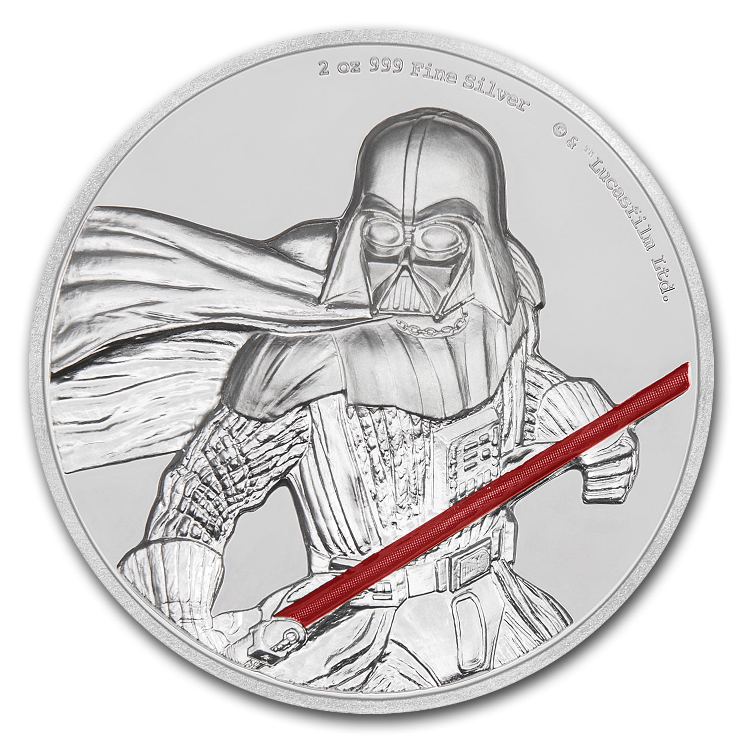 2017 Niue 2 oz Silver $5 Star Wars Darth Vader UHR (w/Box & COA ...