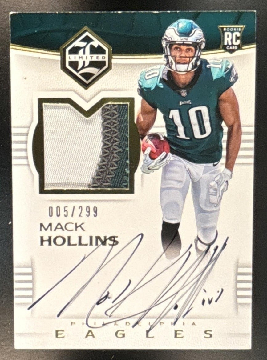 2017 Panini Limited Mack Hollins /299 #130 Patch Auto RC Philadelphia ...