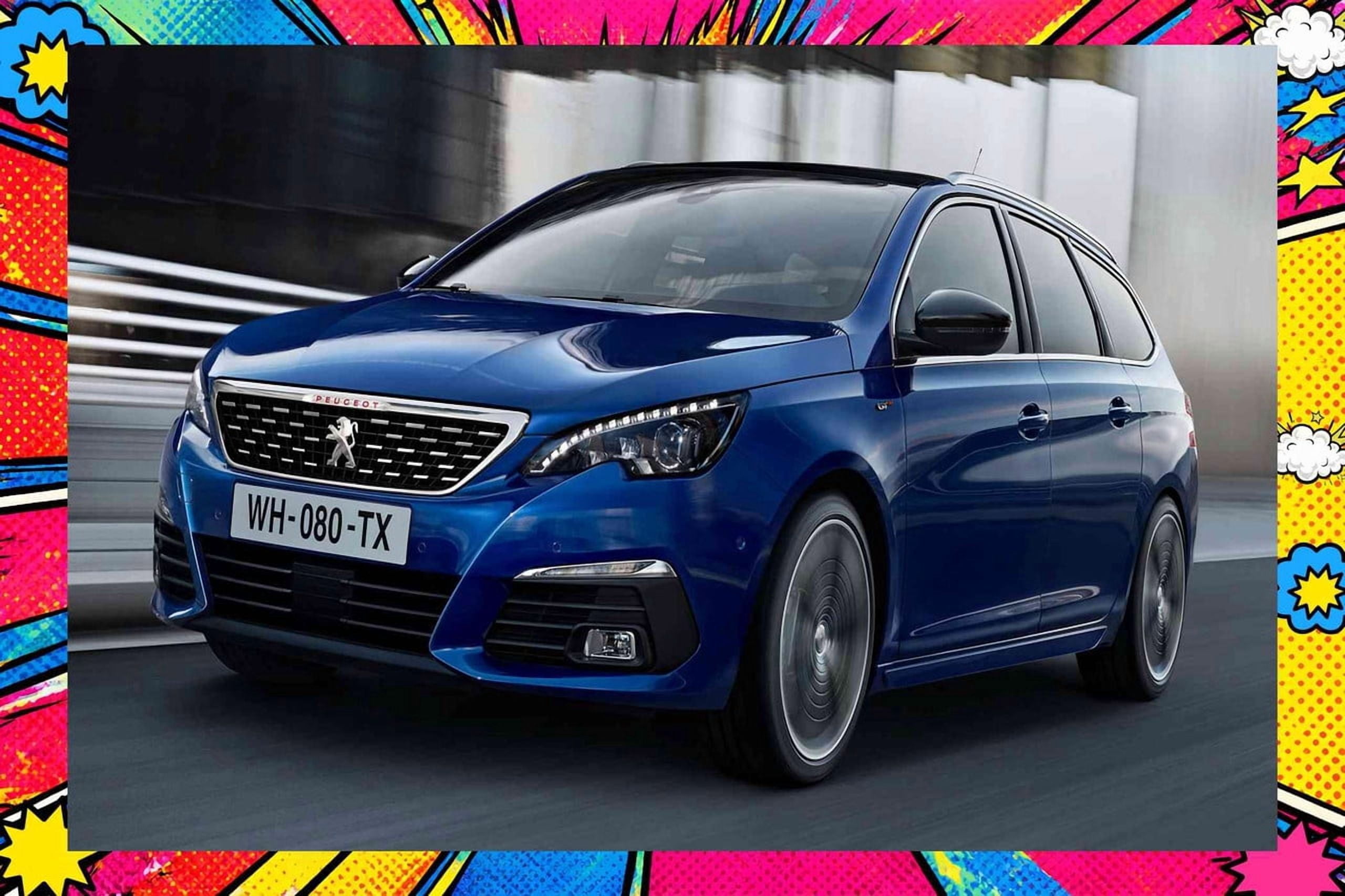 2017 Peugeot 308 SW GT - Pop Art Edition | 24x36 Inch Glossy Laminated ...