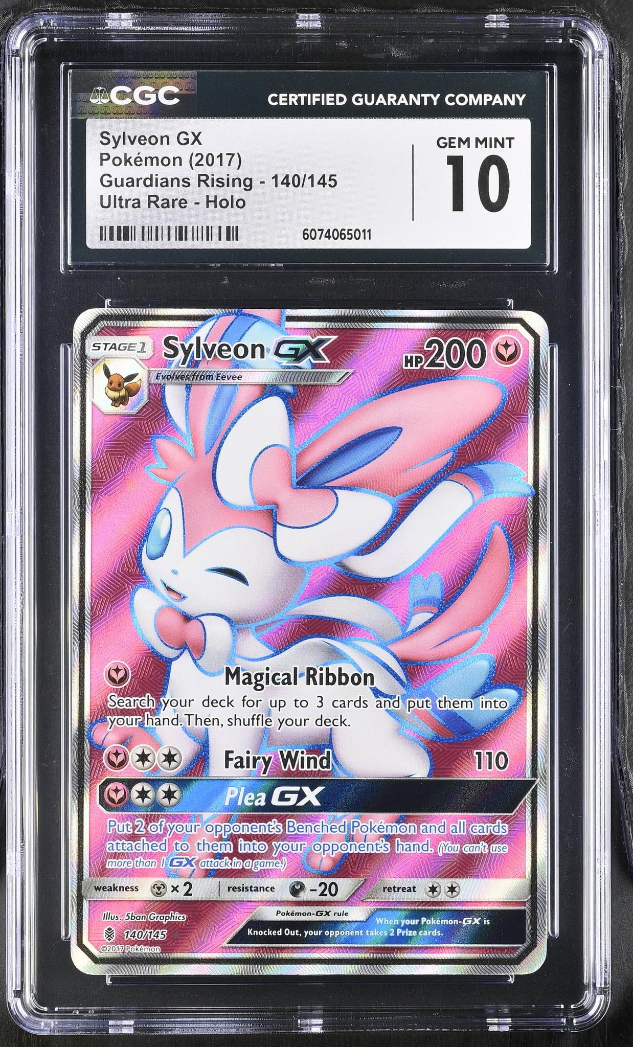 2017 Pokémon Sun & Moon Guardians Rising Full Art Sylveon #140/145 GX ...