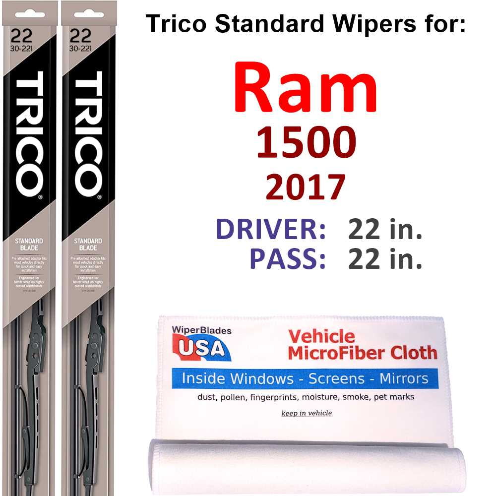 2017 Dodge Ram 1500 Wiper Blade Size